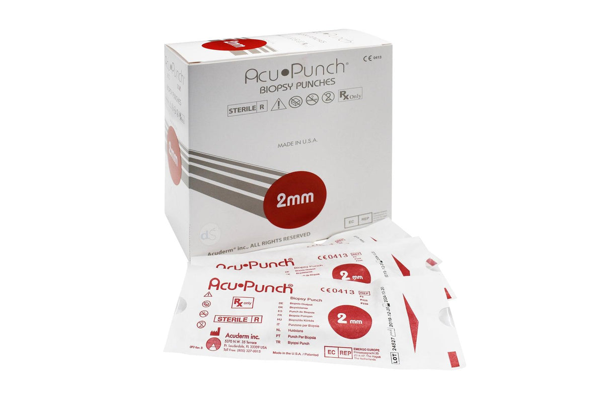 Acuderm Acu-Punch Single-use Biopsy Punches, Sterile, Box of 50 – DocStock